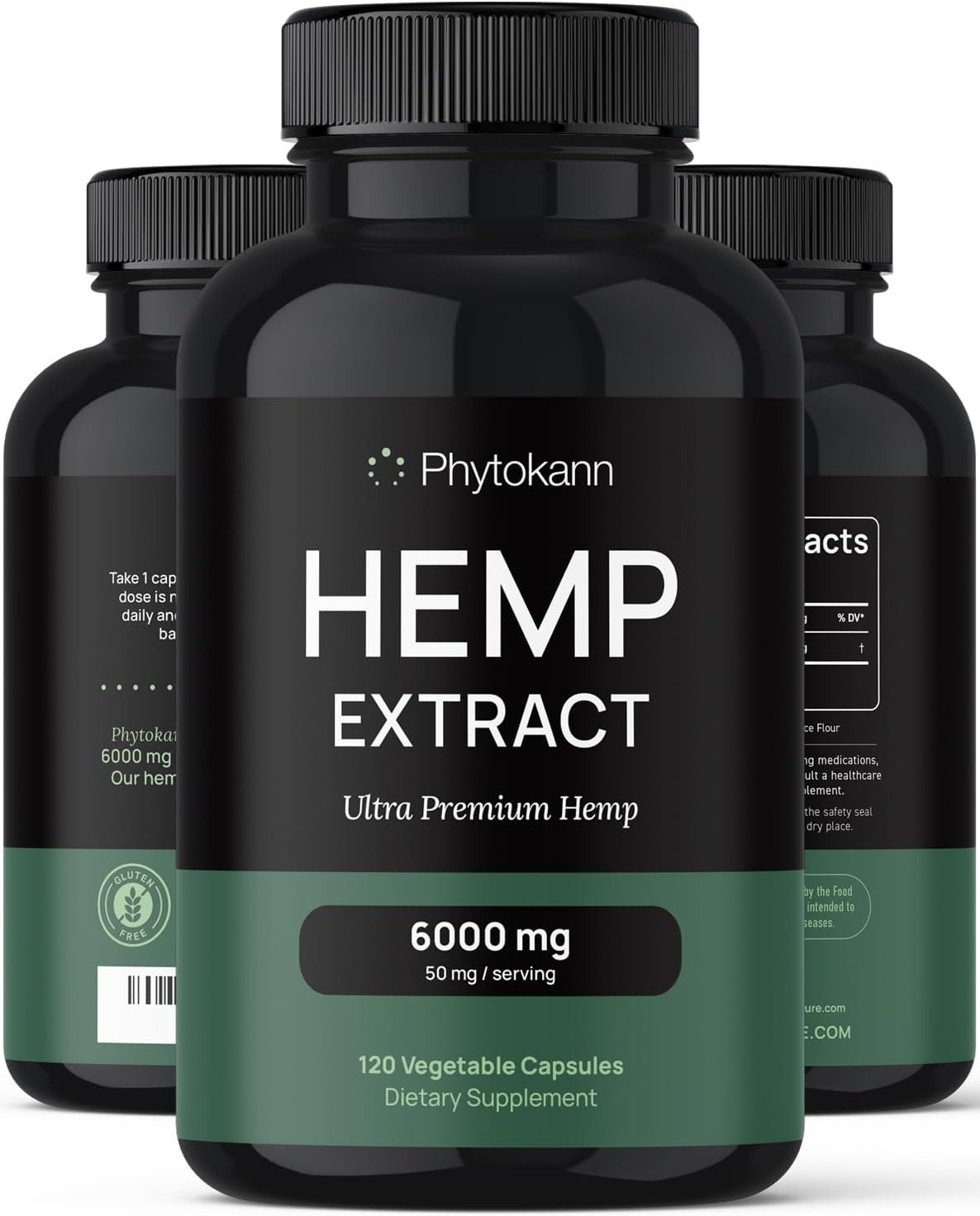 Hemp Oil Capsules 6000mg - 120 Servings Natural Relief & Immune Support ...